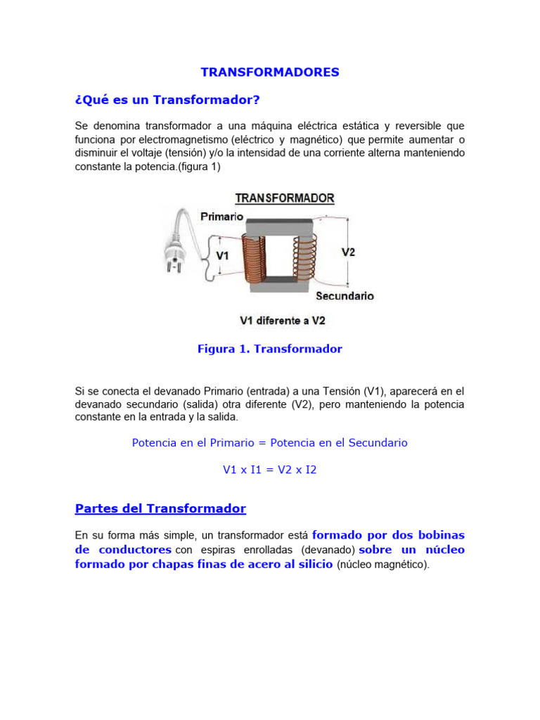 Transformador Monofasico | PDF | Transformador | Inductor