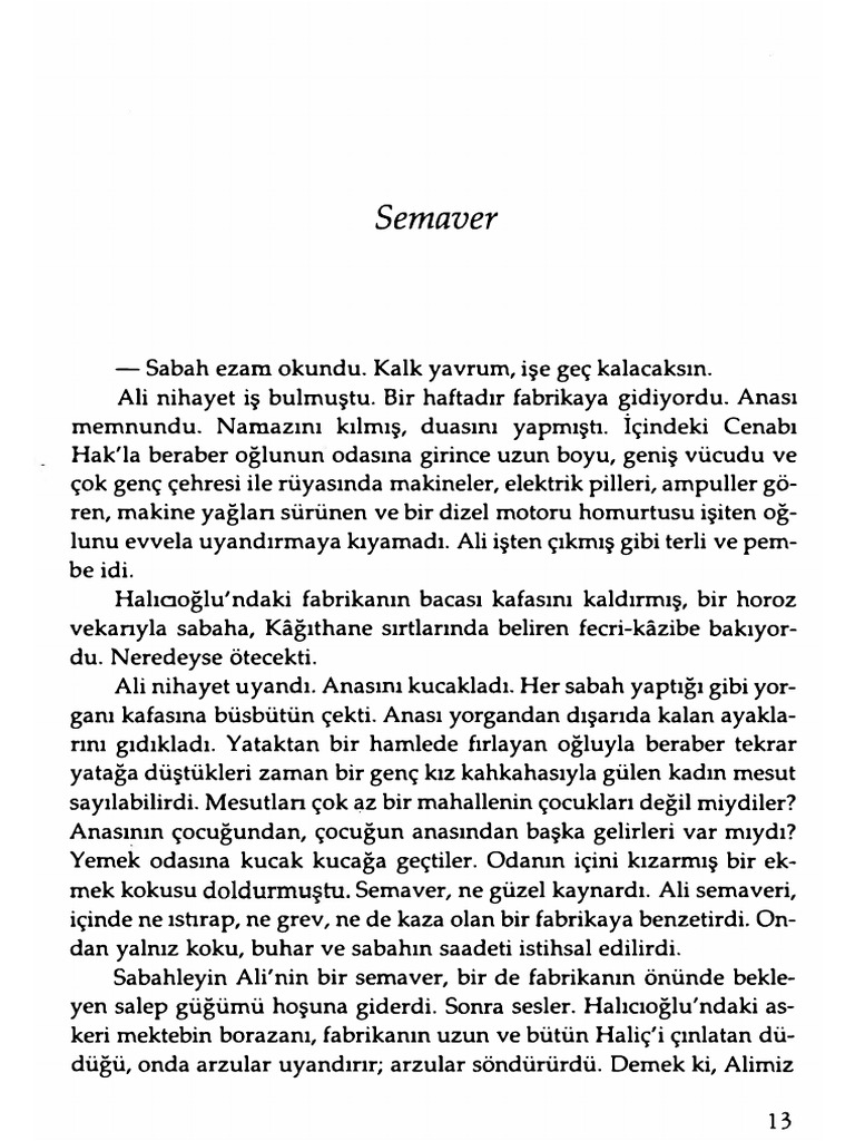 Semaver Sait Faik Abasıyanık | PDF