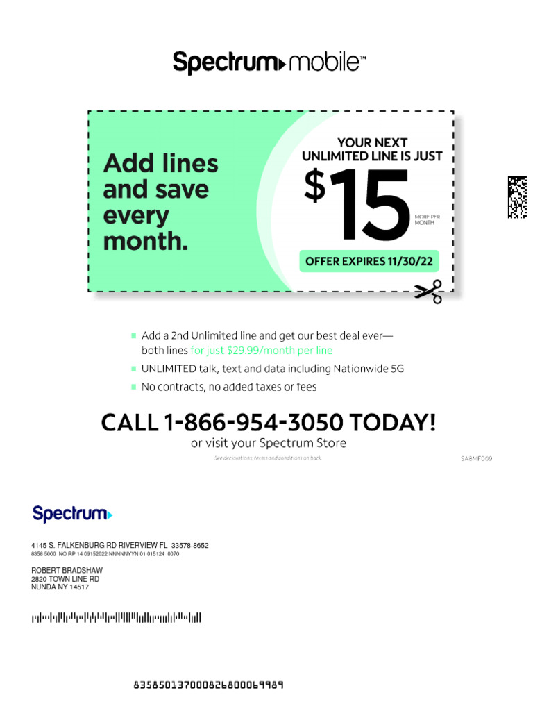 Spectrum Bill | PDF | Cheque | Fee