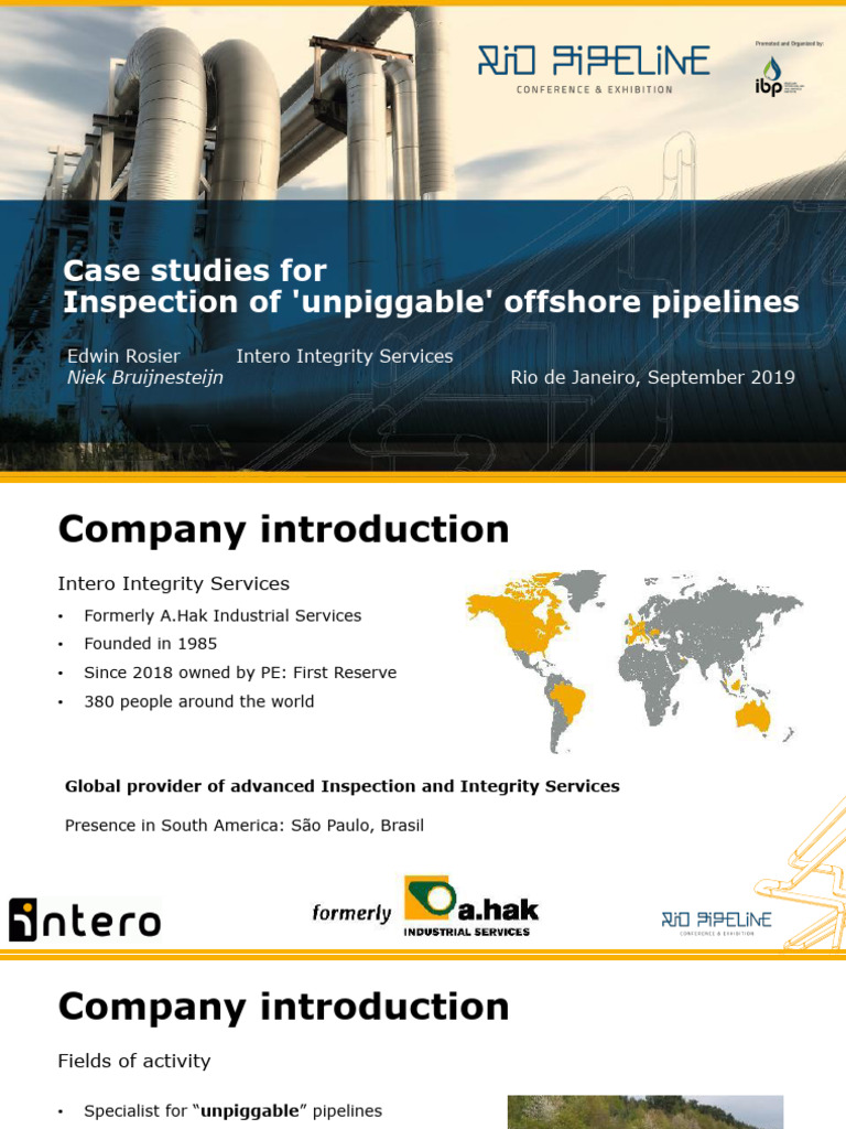 1500 Offshore Inspections Cases by Intero Integrity Riopipe 2019 | PDF ...