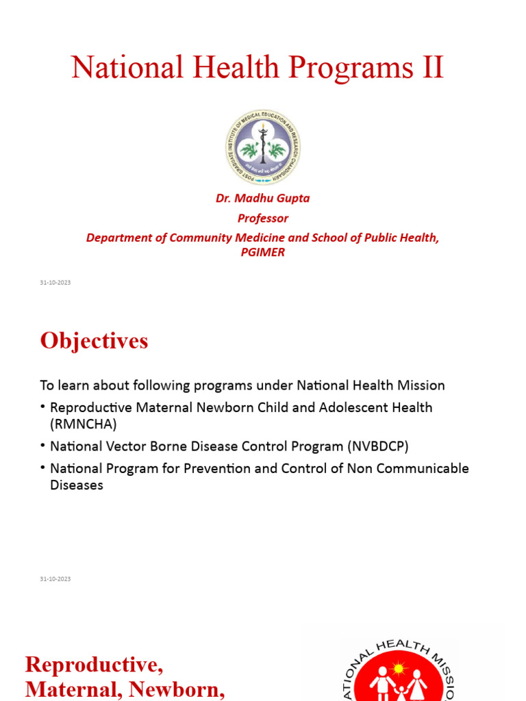 National Health Programs - BMLTS Class PPT - MG EDIT - 1 | PDF ...