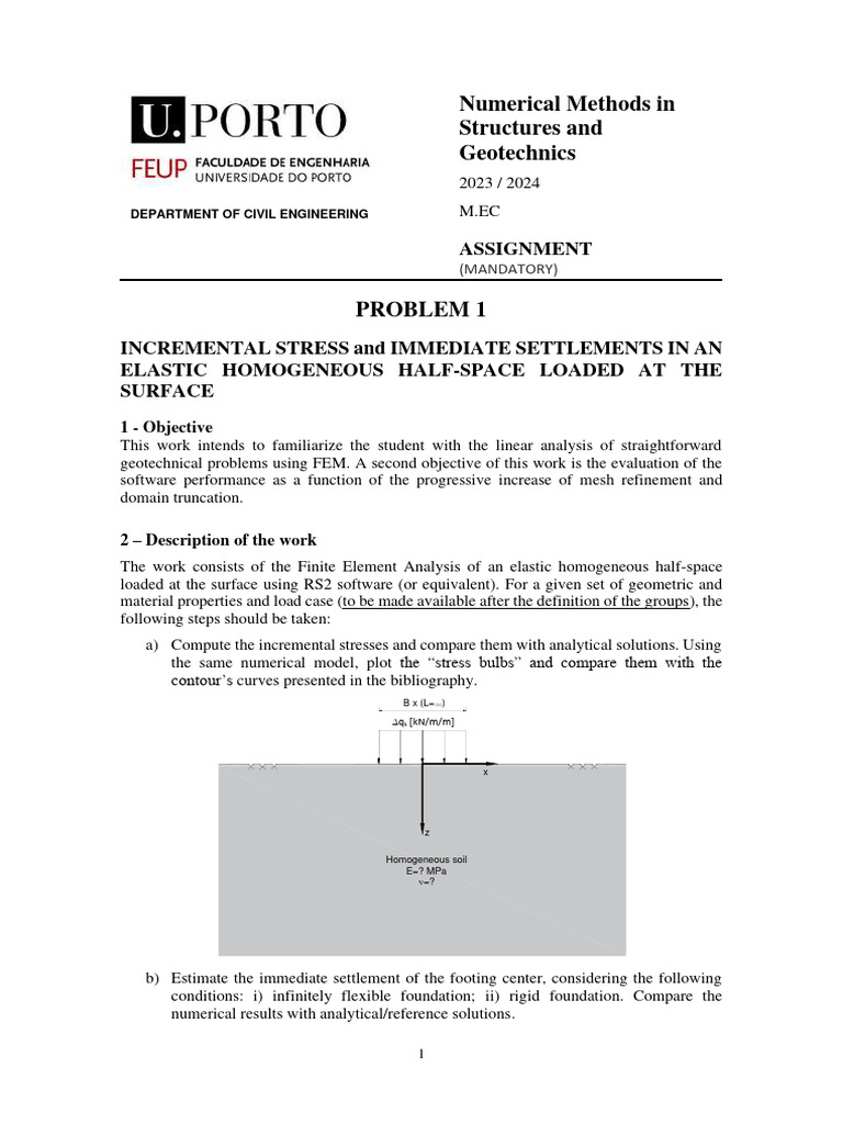 MEC - MNEG - 2023 - 2024 - TP1 (4) - Cópia | PDF | Stress (Mechanics) | Finite Element Method