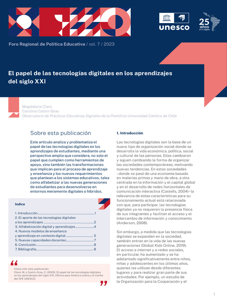 Impacto de Tecnologías Digitales en Educación | PDF | Aprendizaje | Enseñando