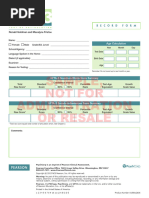 CLQT Record Form | PDF