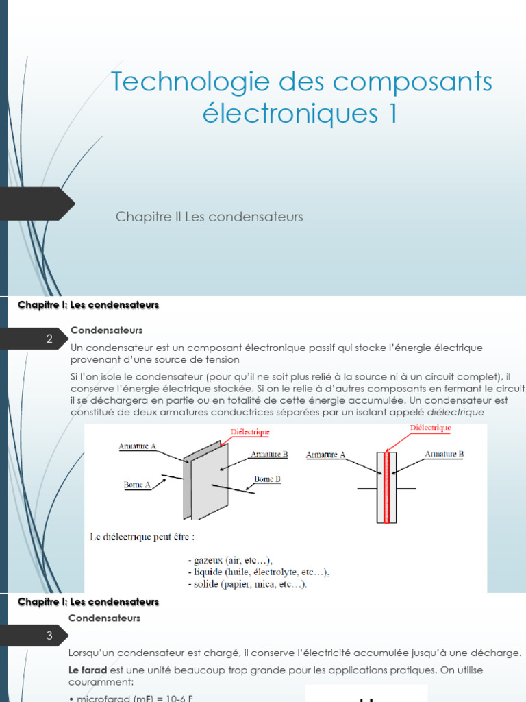 Rôle des condensateurs en circuits électriques | PDF | Condensateur ...