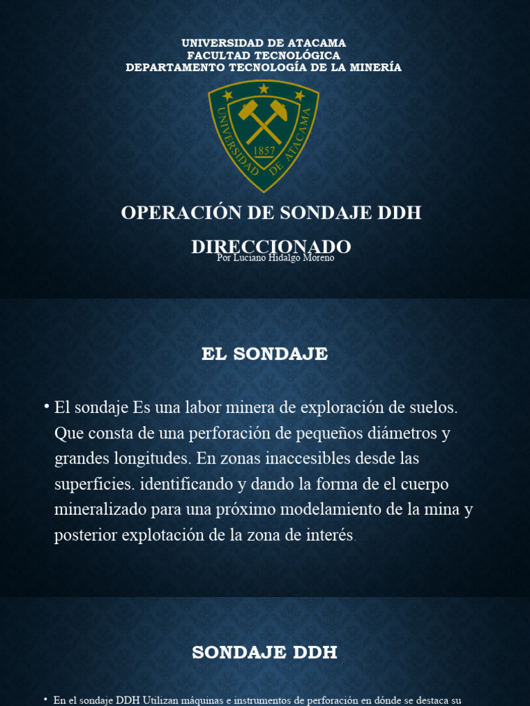 Sondaje DDH Direccionado | PDF | Perforación | Minería
