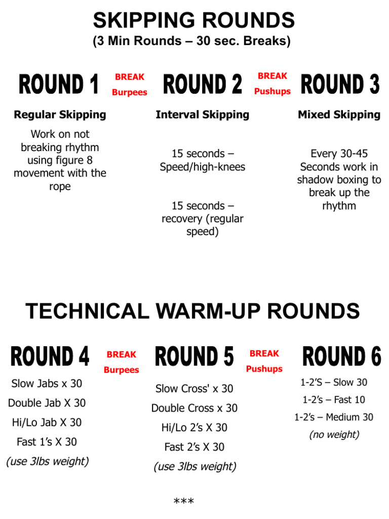 15 Round Workout | PDF | Indoor Sports