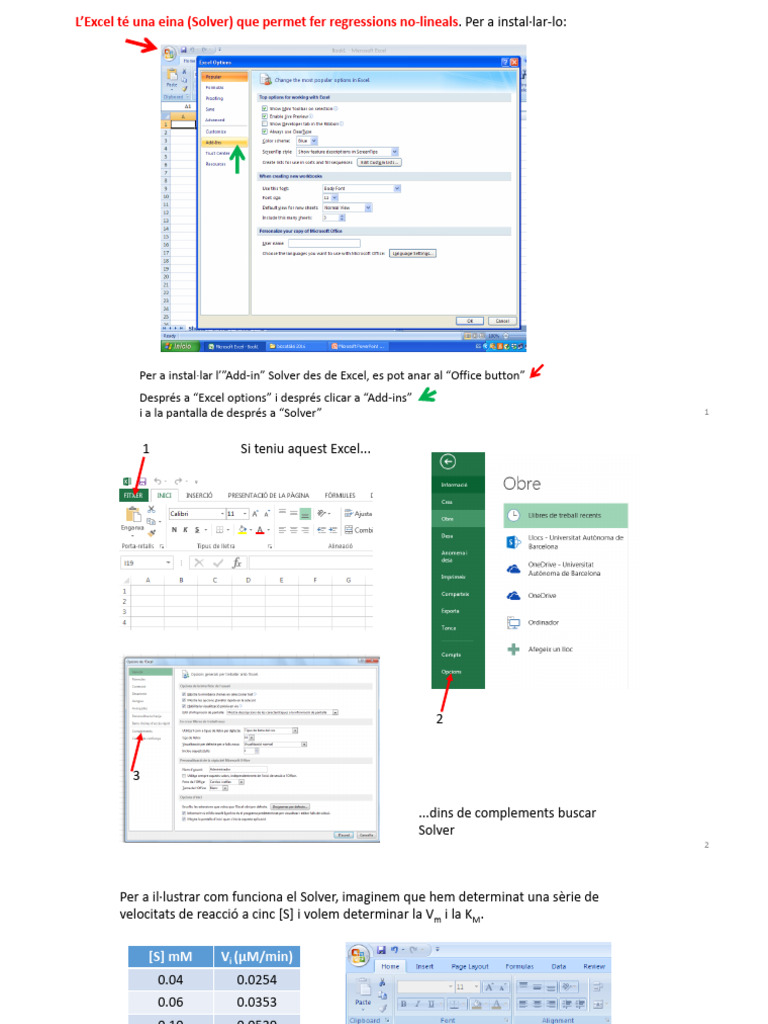 Instruccions SOLVER Excel | PDF