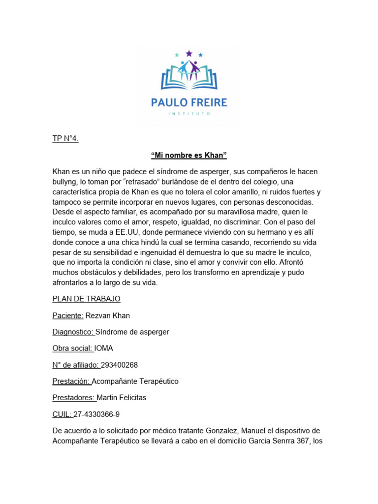 TP N4 Martin, Felicitas | PDF | Relaciones personales, crianza y desarrollo personal | Estilo de ...