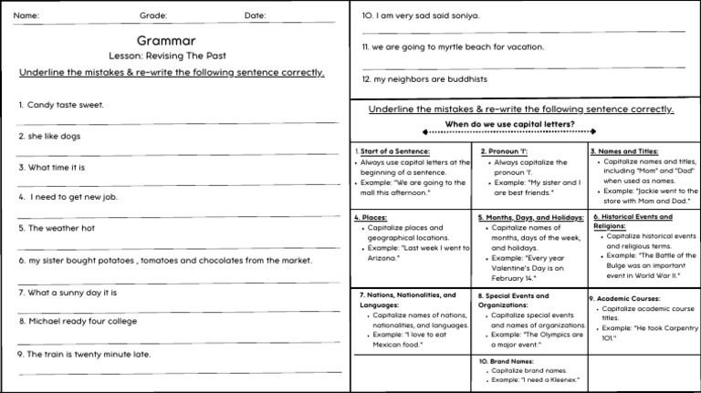 Re-Write The Following Sentence | PDF | Linguistics