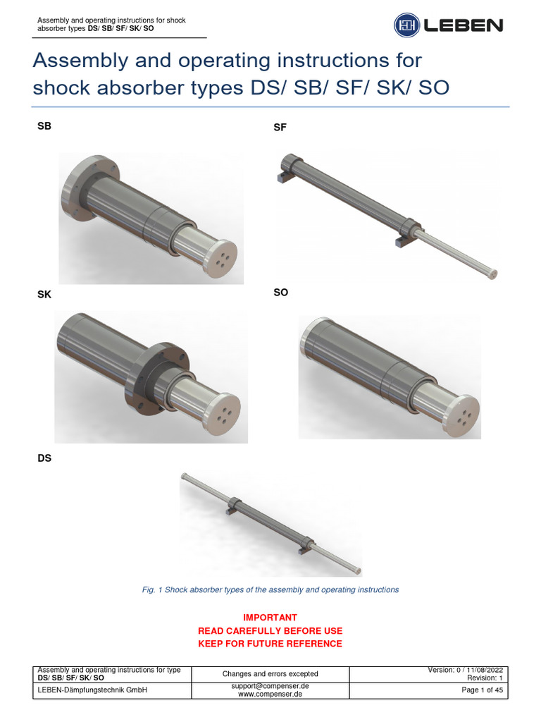 Shock Absorber Assembly Instructions | PDF | Screw