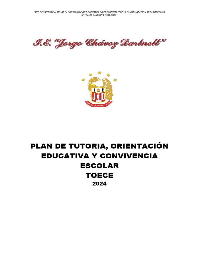 Plan Toe-Convivencia 2 Ugel 18 Abril Ultimo | Descargar gratis PDF ...
