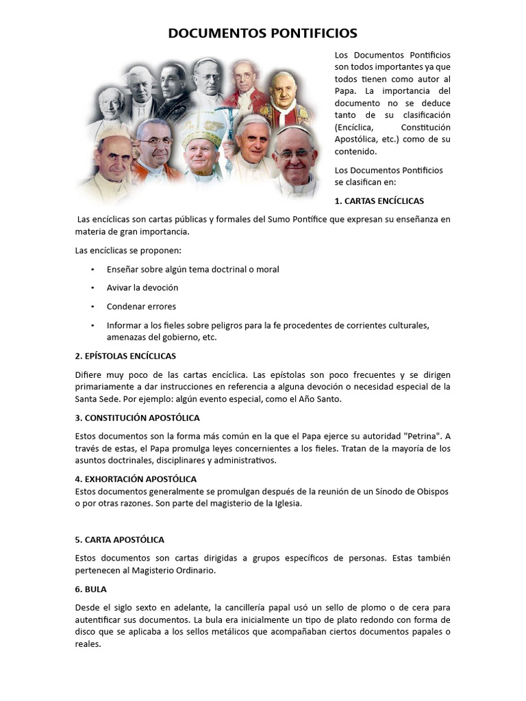 Documentos Pontificios | PDF
