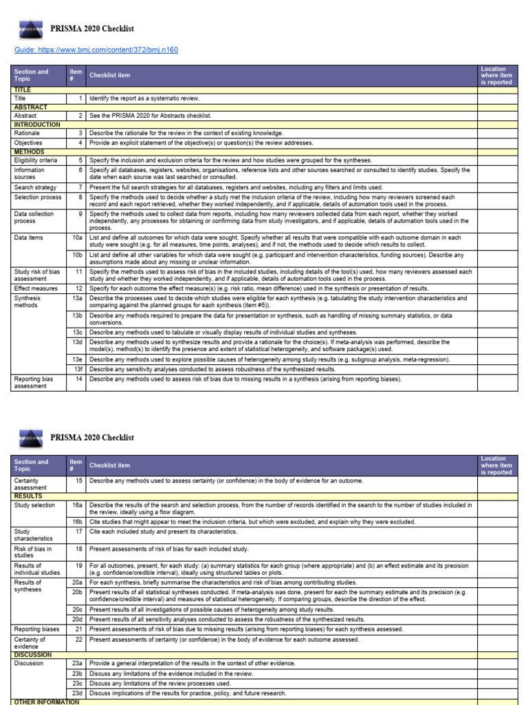 PRISMA_2020 | PDF | Meta Analysis | Research Methods