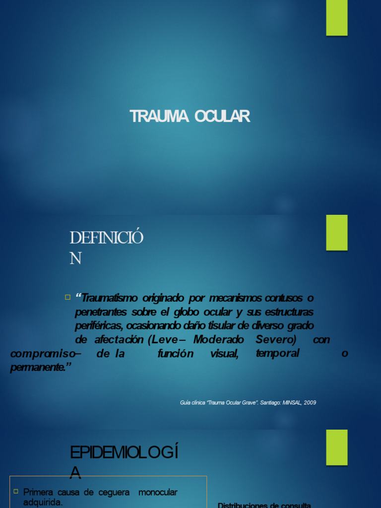 Trauma Ocular | PDF | Medicina CLINICA | Causas de la muerte