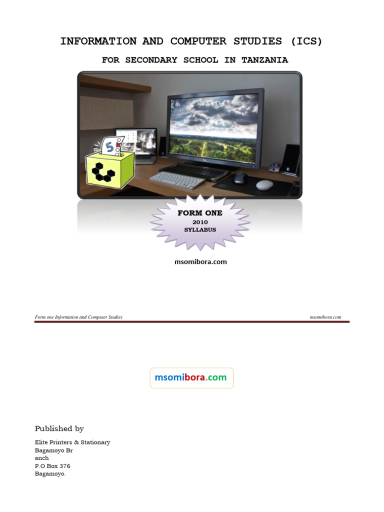 Form One Information and Computer Studies-BEST | PDF | Computer ...