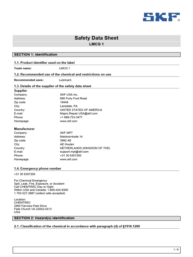 SKF Coupling Grease | PDF | Resource Conservation And Recovery Act | Waste