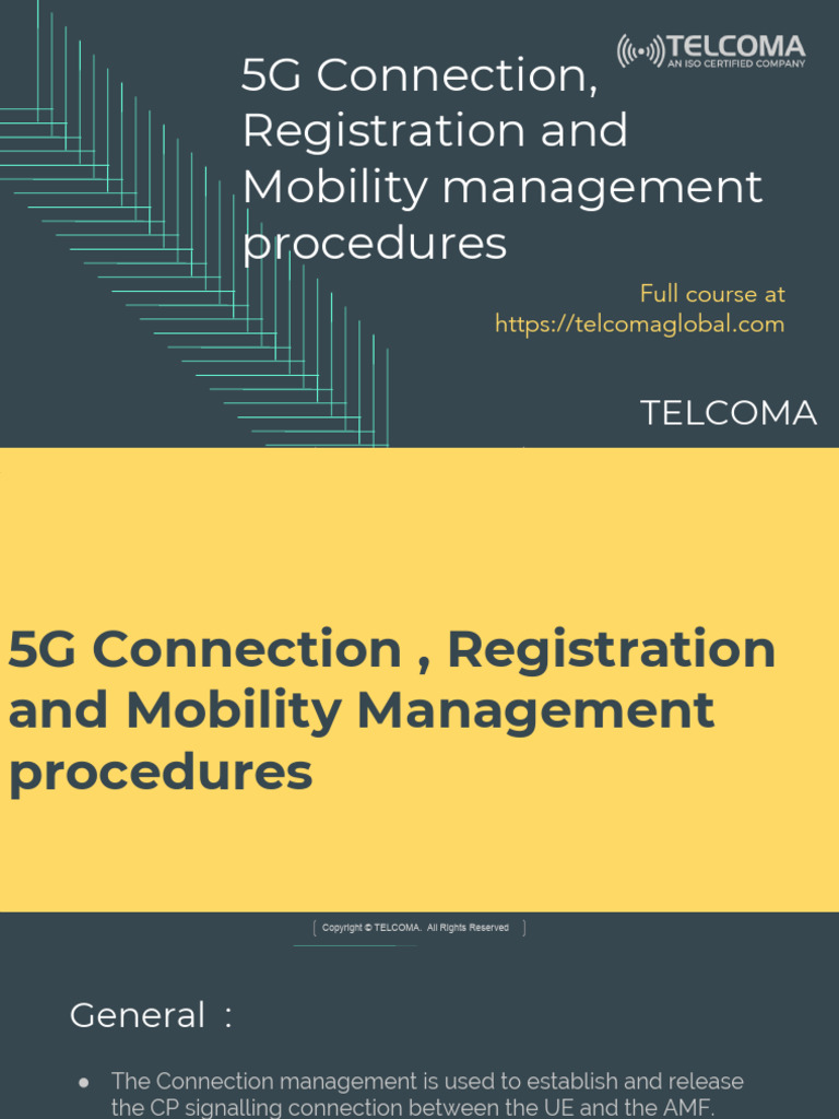 5G Connection, Registration & Mobility Management Procedures | PDF | I ...