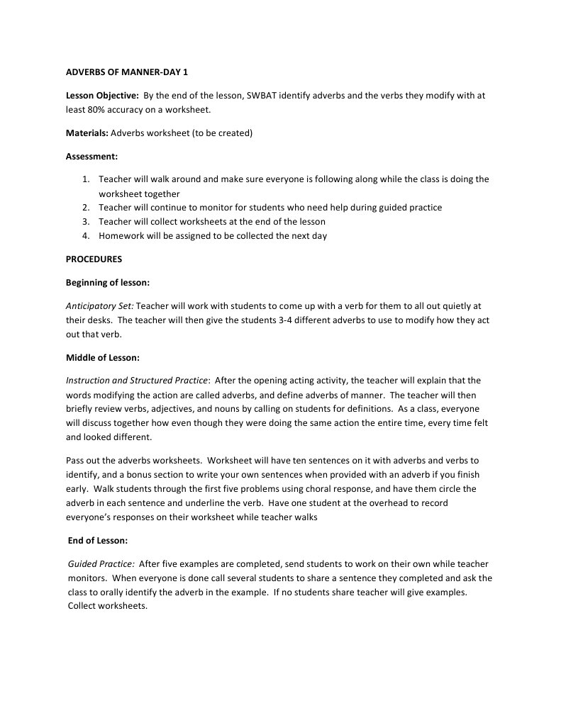 Adverbs of Manner | PDF | Computers