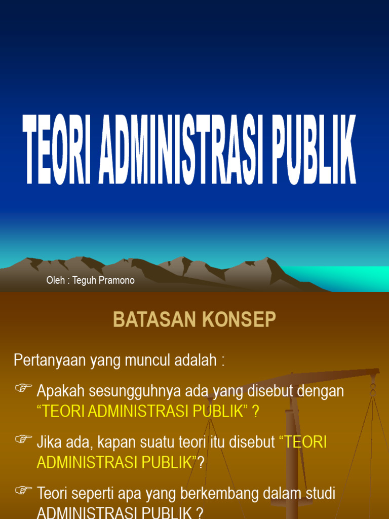 Teori-Adm-Publik | PDF | Sains & Matematika
