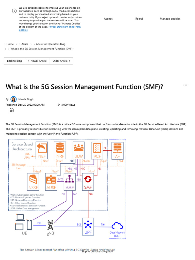 What is the 5G Session Management Function (SMF)_ - Microsoft Community Hub | PDF | Microsoft ...