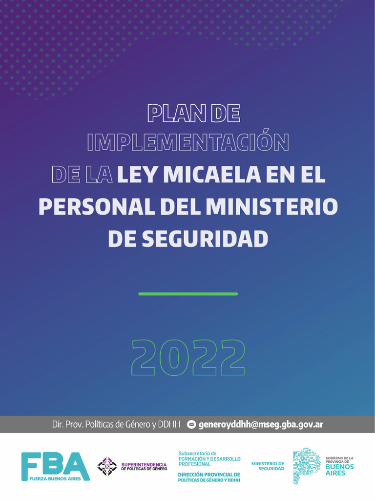 Plan Pedagógico - Seguridiad Ley Micaela (Julio 2022) | PDF | La violencia contra las mujeres ...