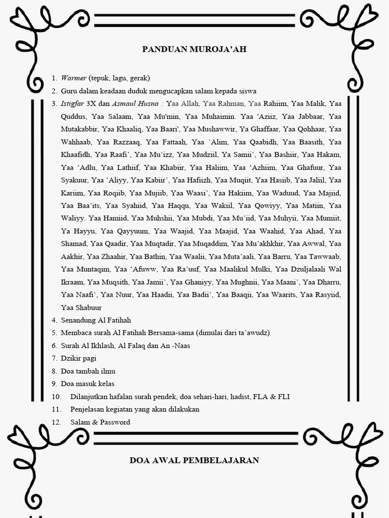 Panduan Murojaah | PDF