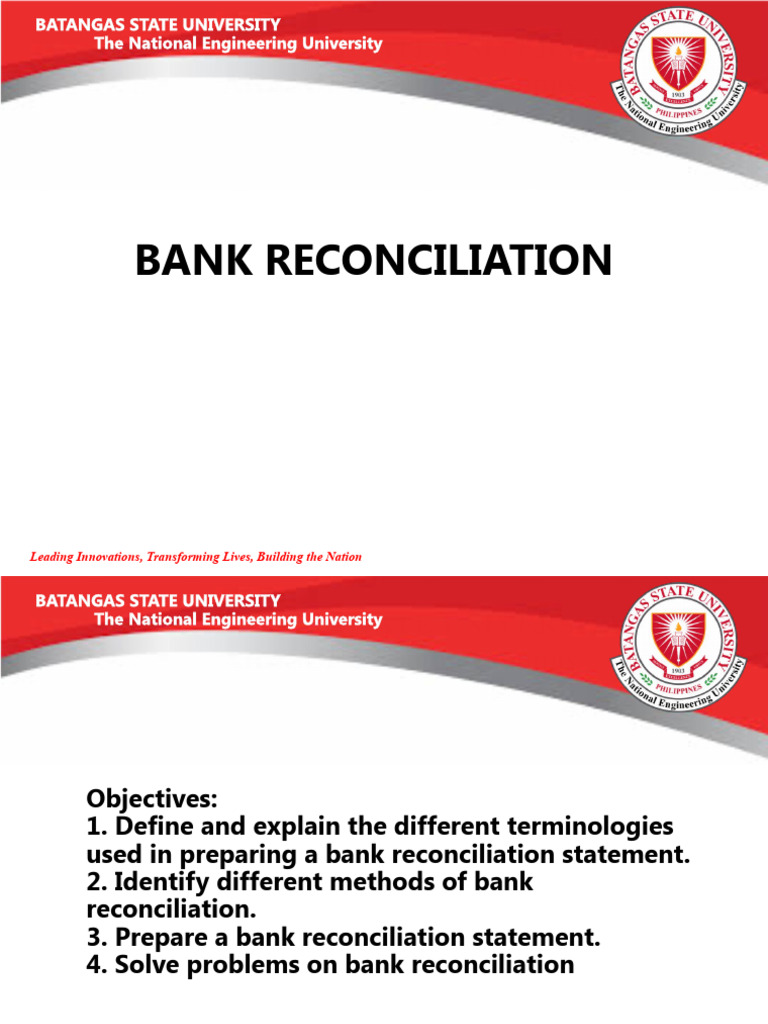 Bank Reconciliation Guide | PDF | Banks | Deposit Account