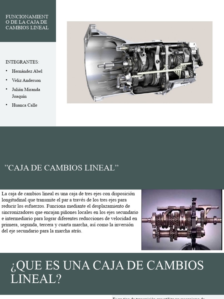 Funcionamiento de La Caja de Cambios Lineal | PDF | Eje | Industria ...