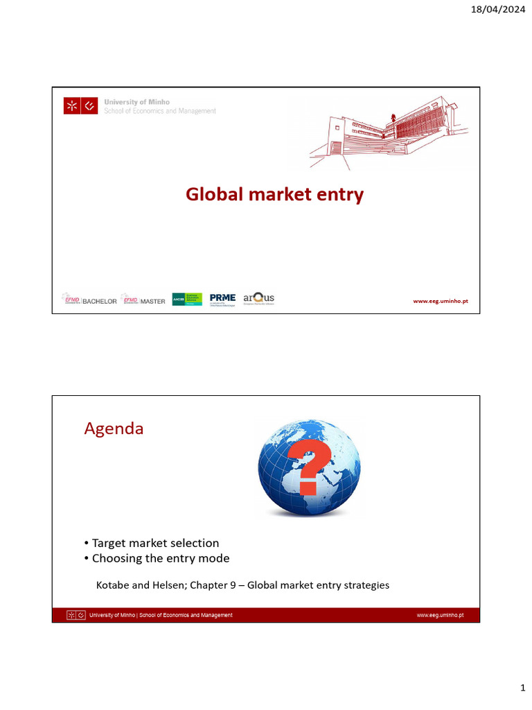 8 - Global market entry | PDF | Franchising | Economies