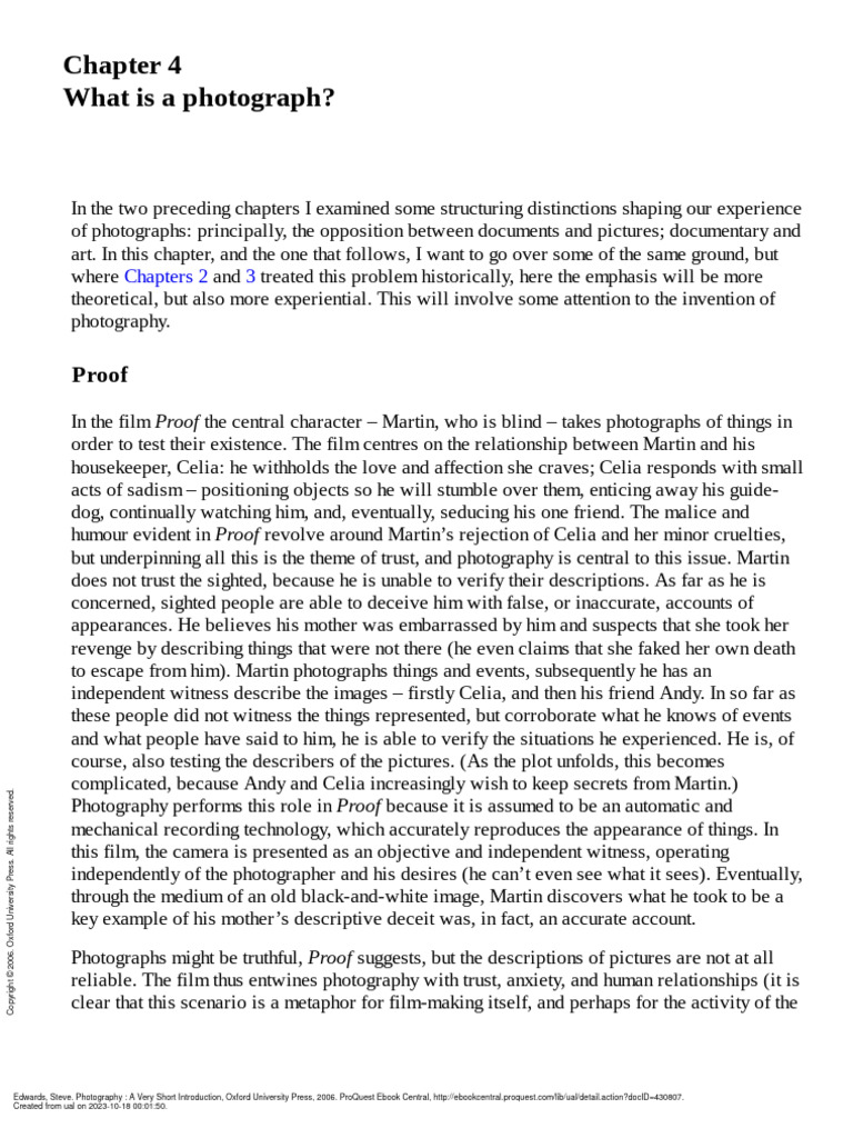 Photography A Very Short Introduction - (4 What Is A Photograph) | PDF ... Photography A Very Short Introduction - (4 What Is A Photograph) | PDF ...