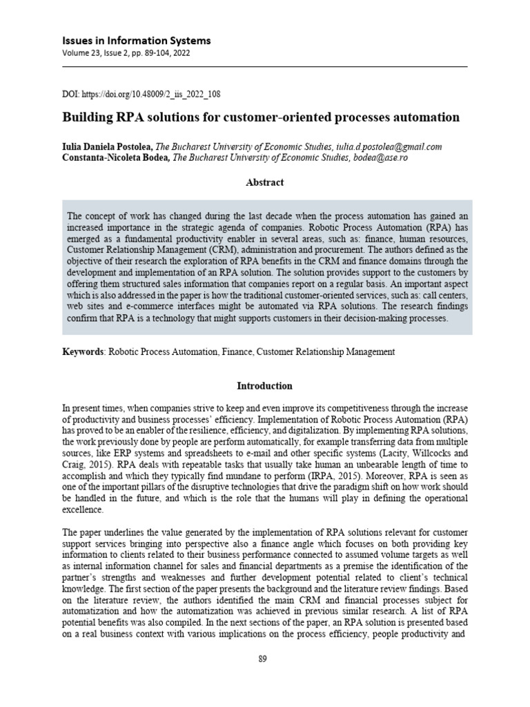 Ing-Building Rpa Solutions | PDF | Automation | Customer Relationship ...