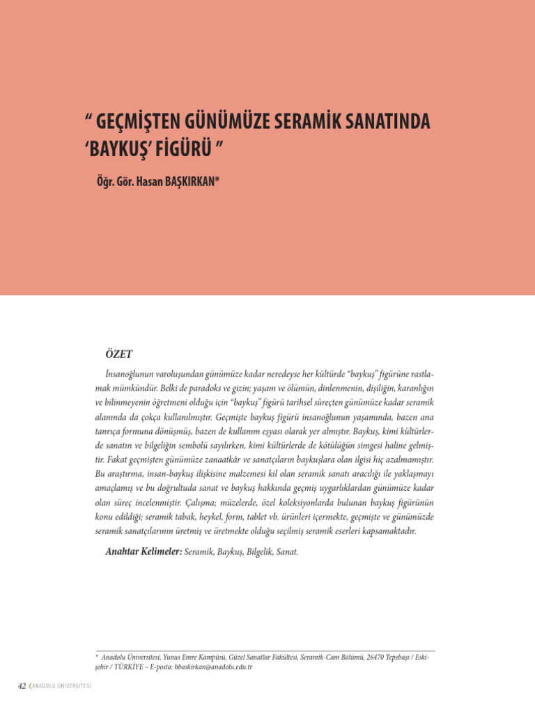 Gecmısten Günümüze Baykus Seramik | PDF