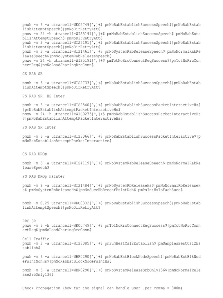 Moshell Commands | PDF | Computers