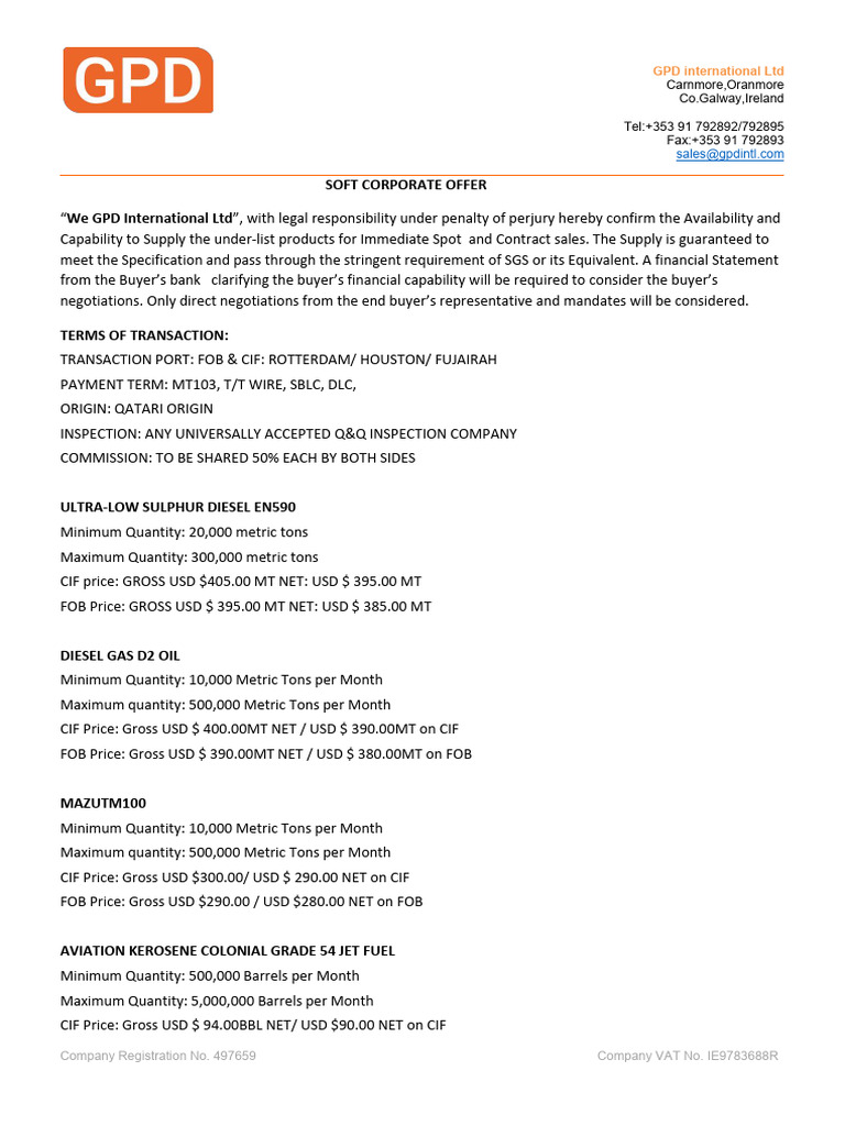 GPD Sco (1qatar) | PDF | Invoice | Barrel (Unit)