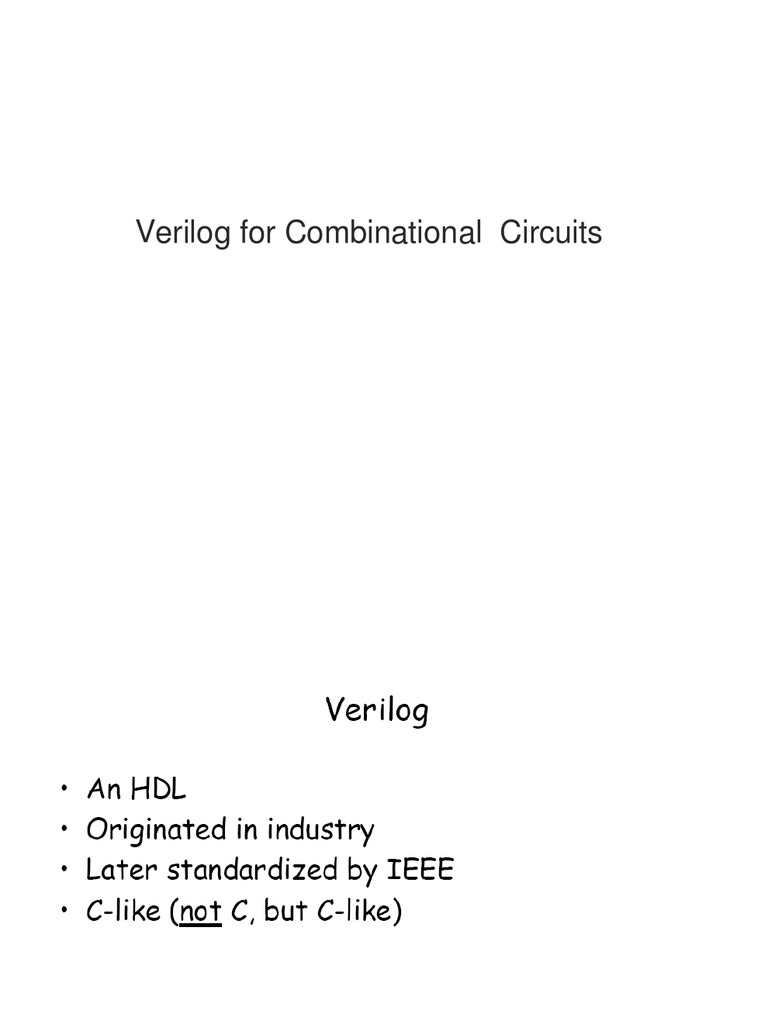 Verilog - Combinational Circuit | Download Free PDF | Computer ...