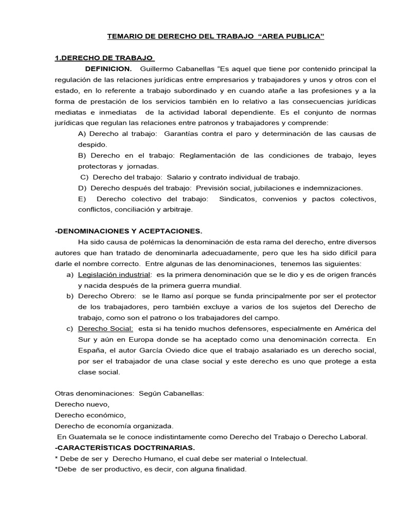 Publico Derecho Laboral | PDF | Derecho laboral | Salario