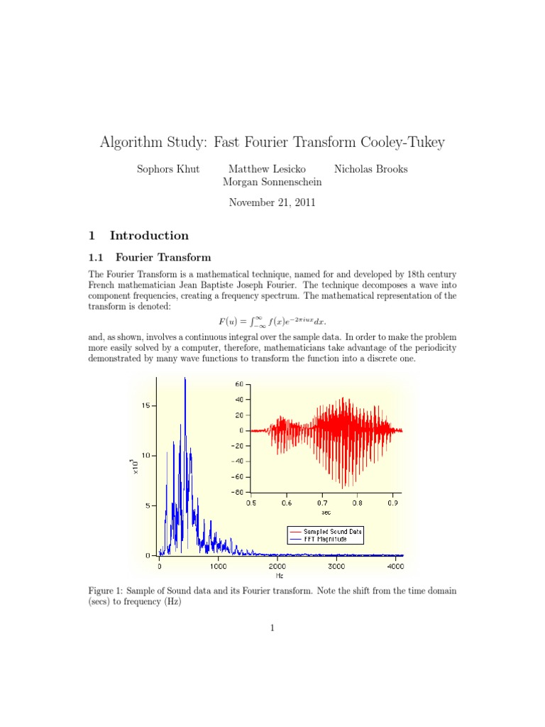 Cooley-Tukey | Fast Fourier Transform | Discrete Fourier Transform