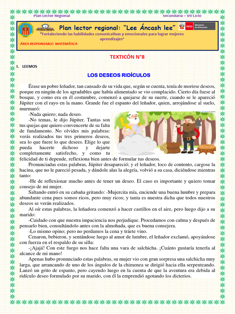 Texticón - 08 - VII Ciclo - Matemática | PDF | Poesía