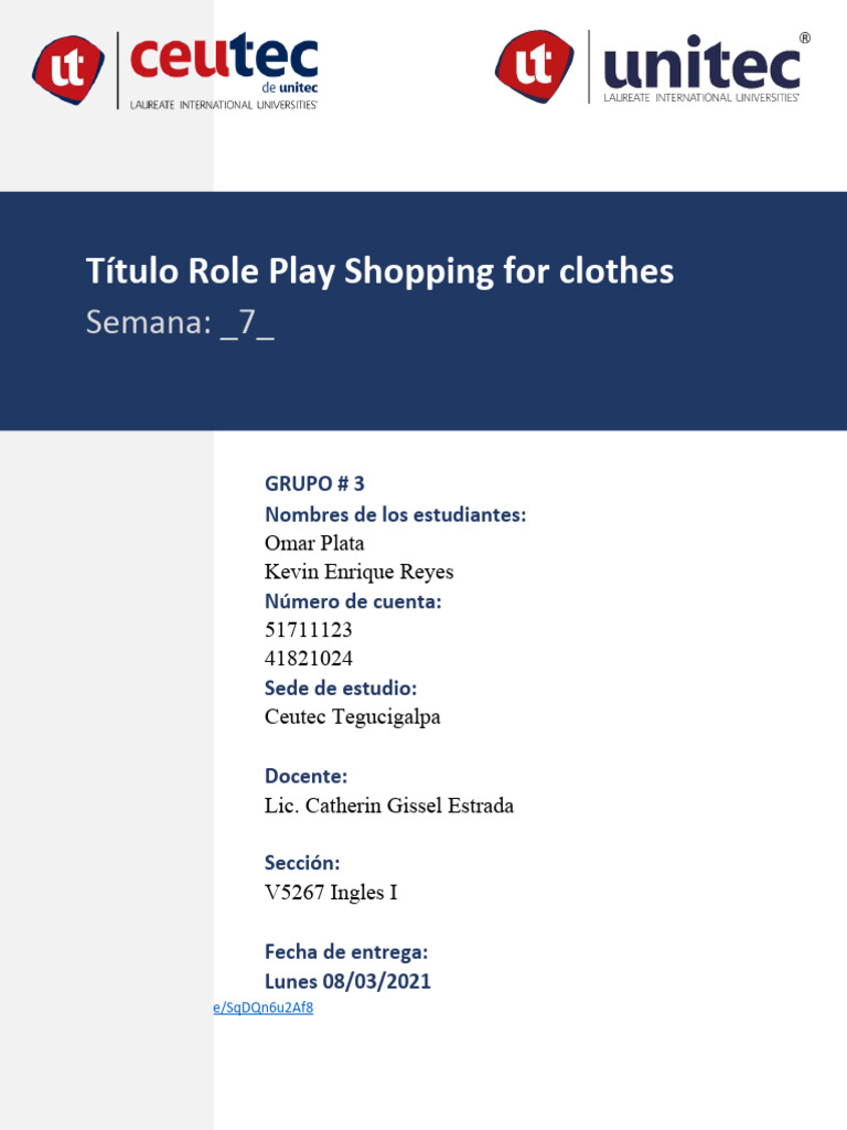 Tarea 7-1 Role Play | PDF