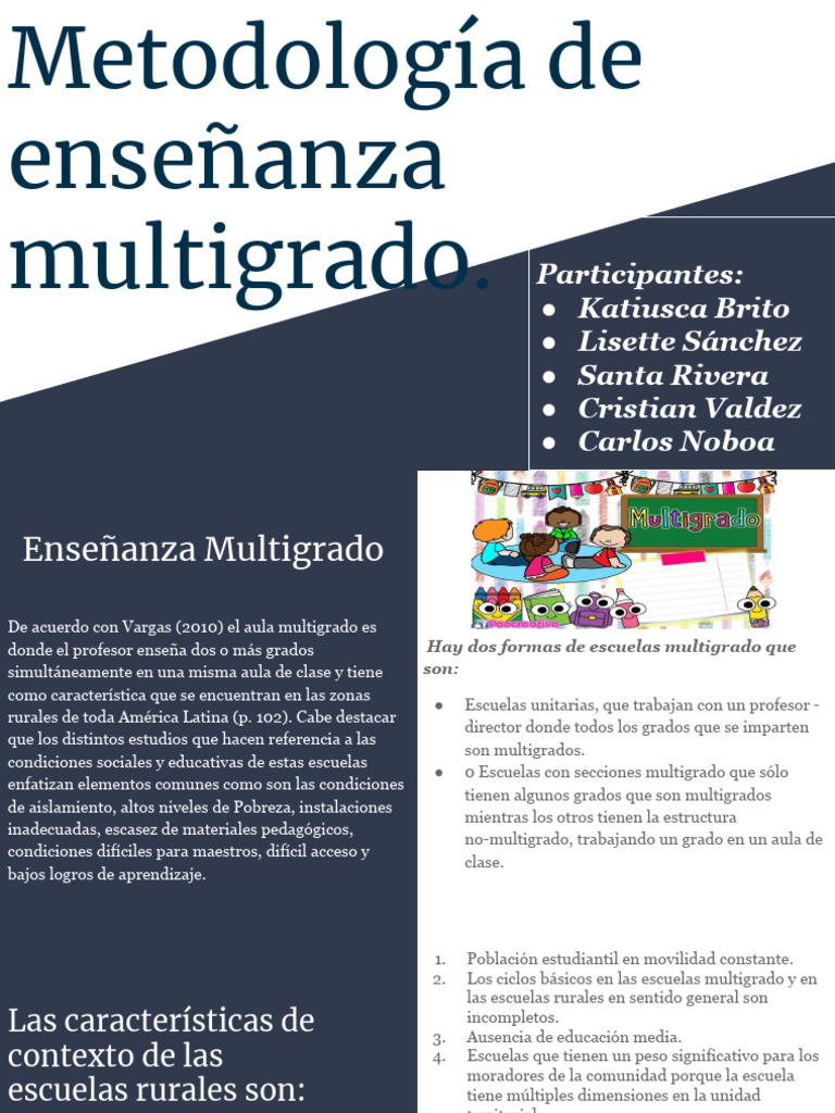 Metodología de Enseñanza Multigrado. | Descargar gratis PDF | Maestros ...