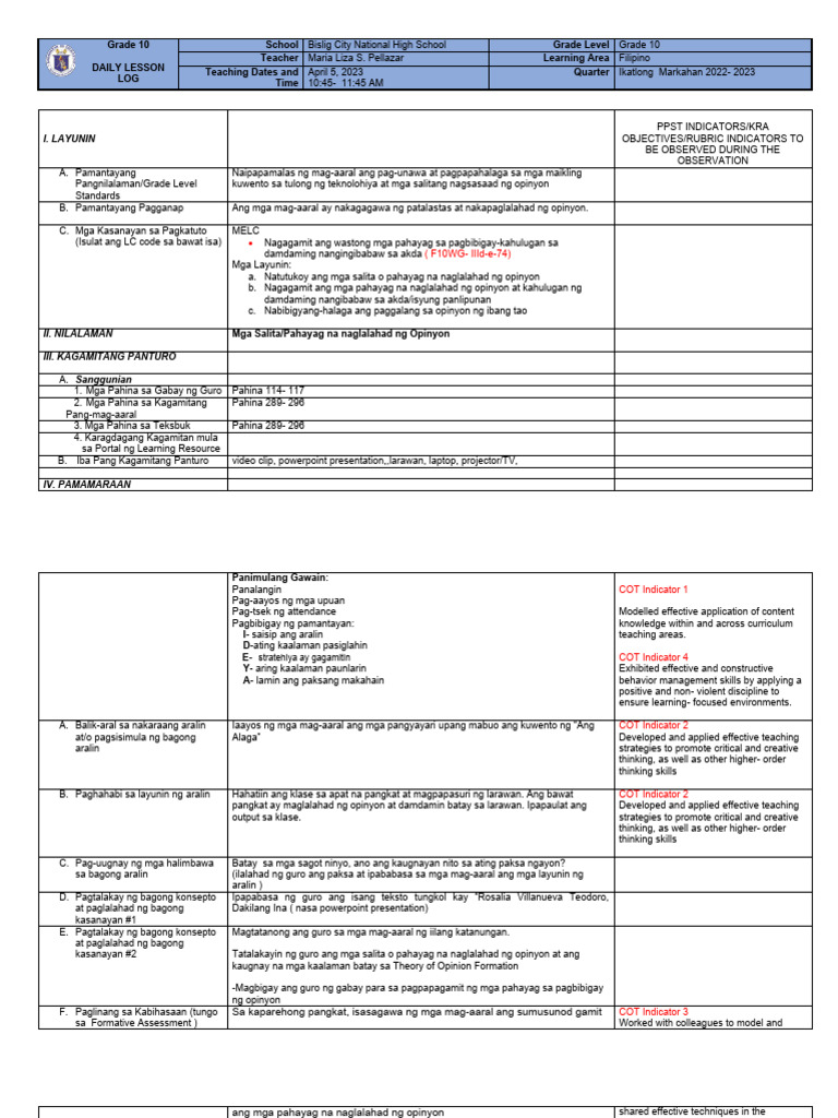Demo DLL 2024 Third QTR | PDF