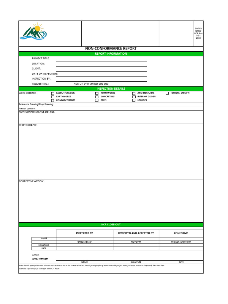 NCR Form | PDF | Technology & Engineering