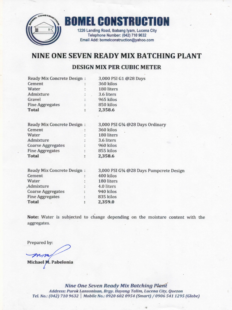 BOMEL Design Mix | PDF