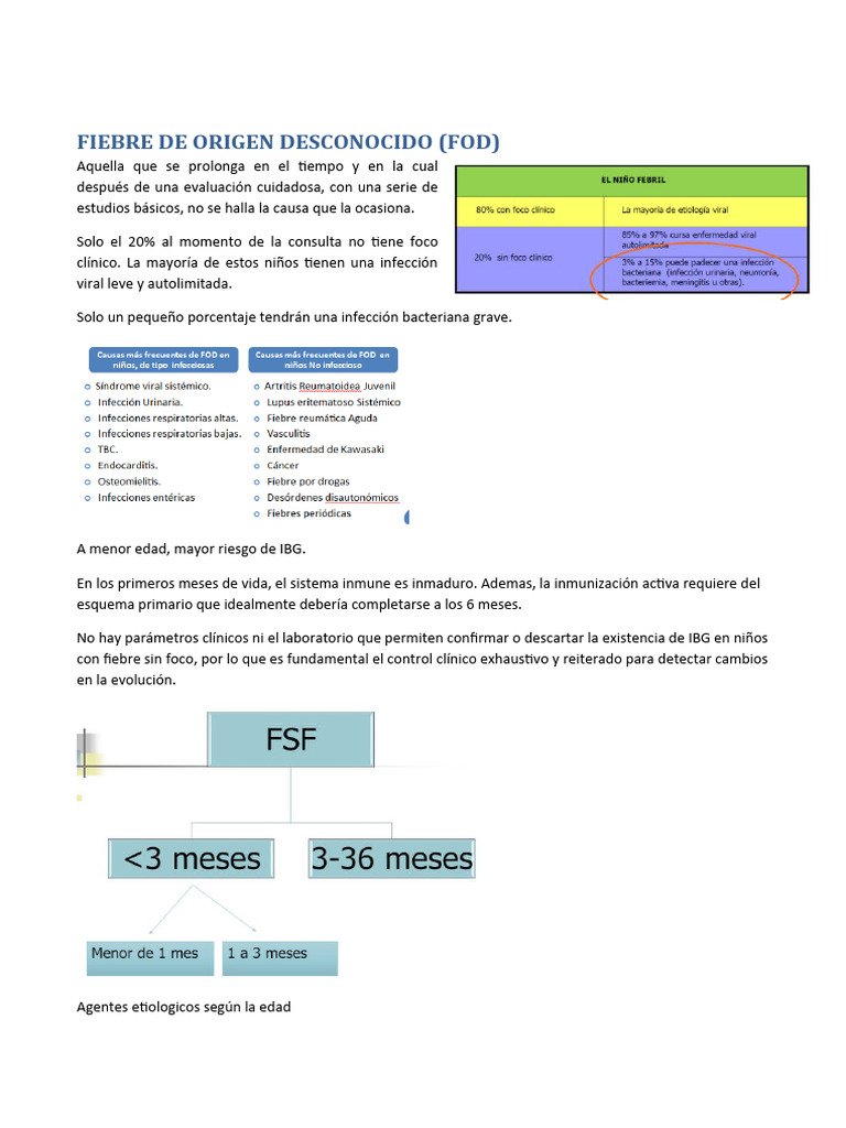 Fiebre De Origen Desconocido Pdf Meningitis Inmunología