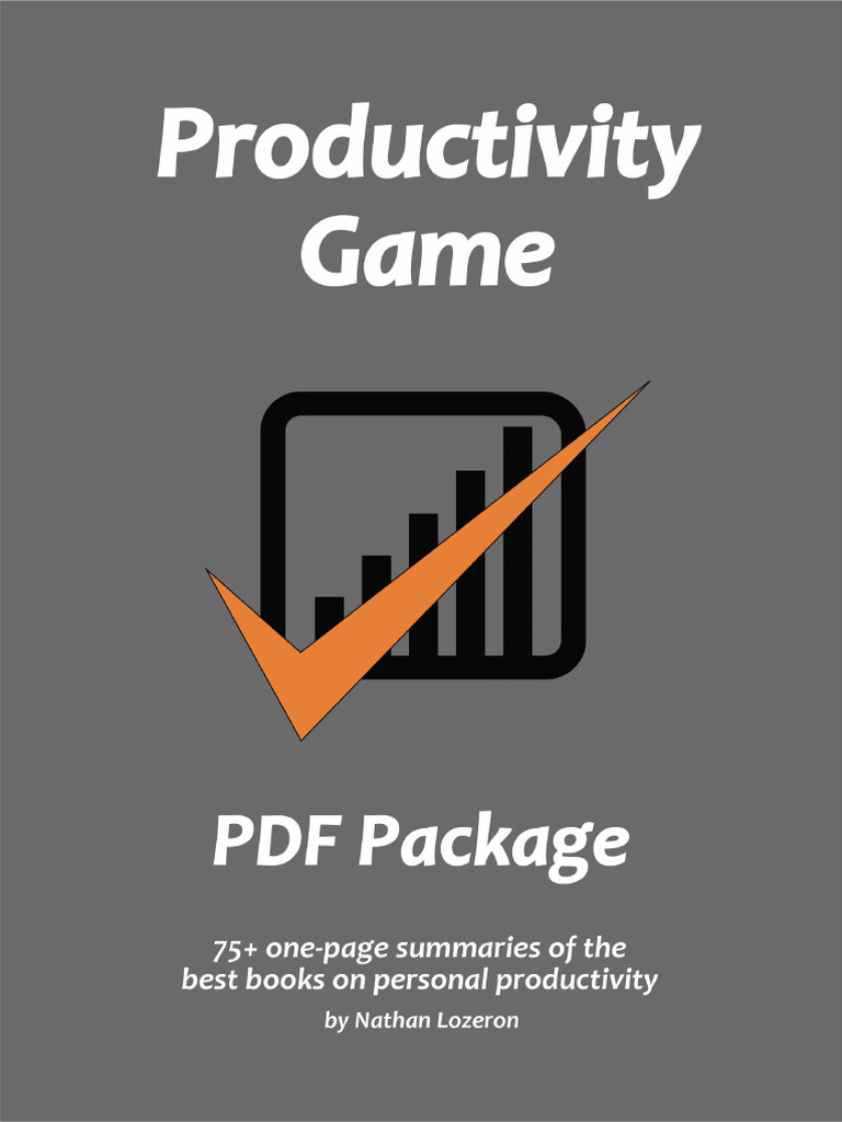 Productivity Game PDF Package - November 2020 Ed | PDF | Mindset | Self ...