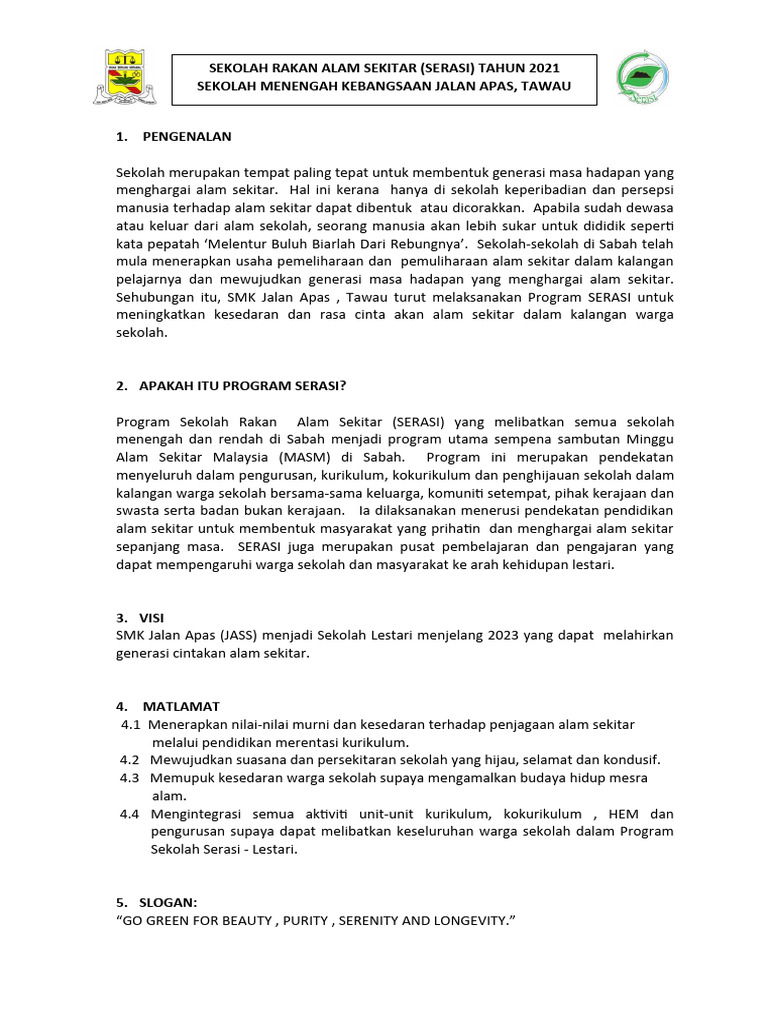 Program Serasi Lestari | PDF