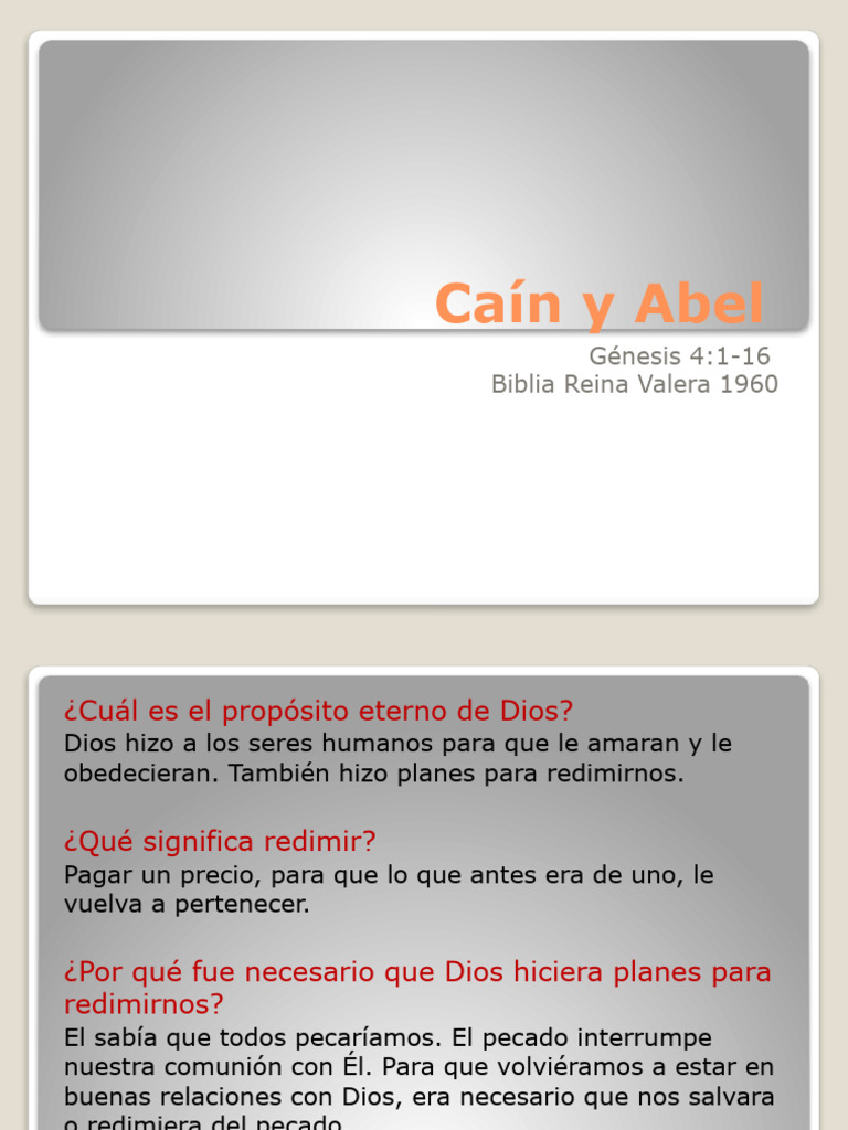 Cain y Abel | PDF | Adán y Eva | Pecado