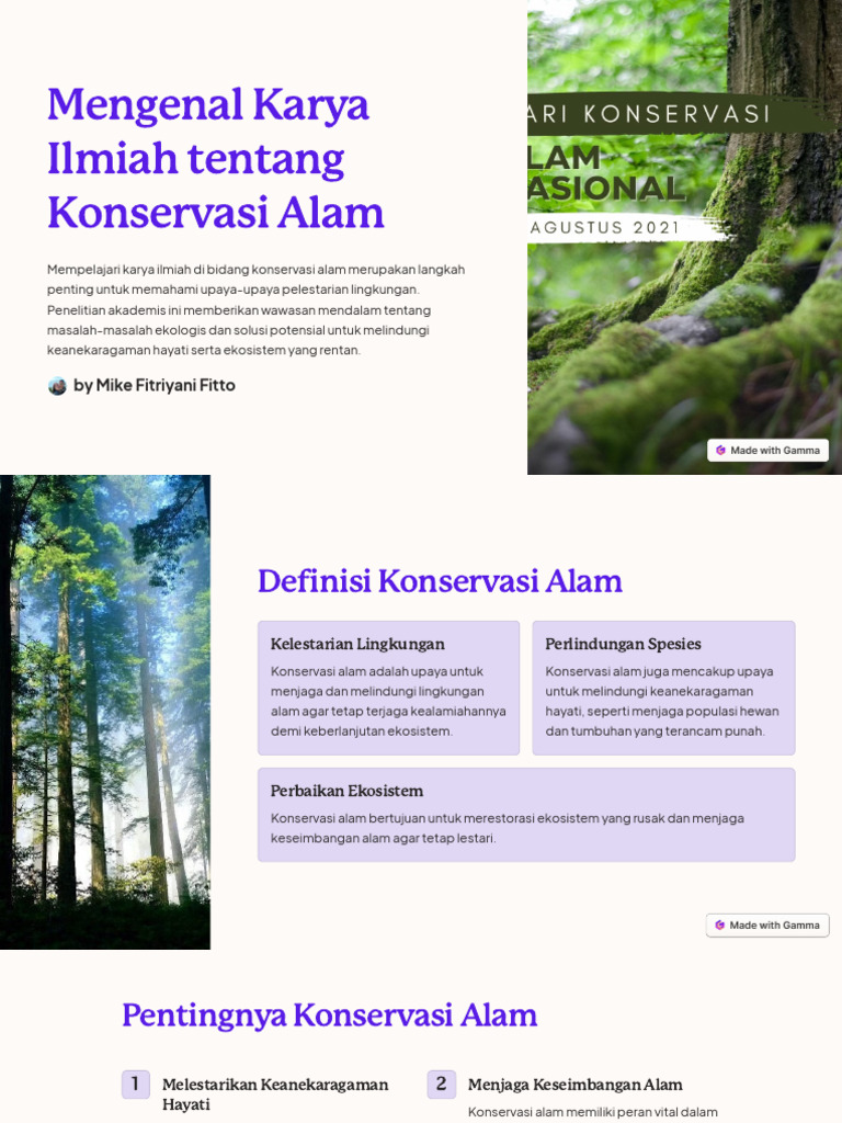 Mengenal Karya Ilmiah Tentang Konservasi Alam | PDF