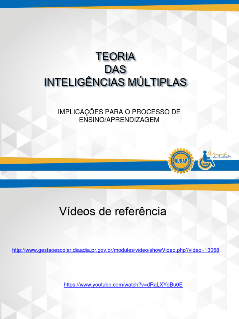 Teoria Das Inteligencias Multiplas 1 | PDF | Inteligência | Humano